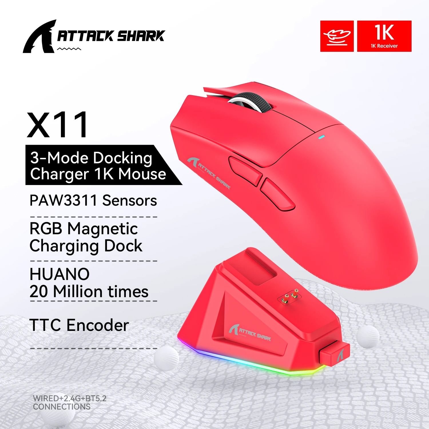 Attack Shark X11 Wireless Gaming Mouse | Inspire Uplift