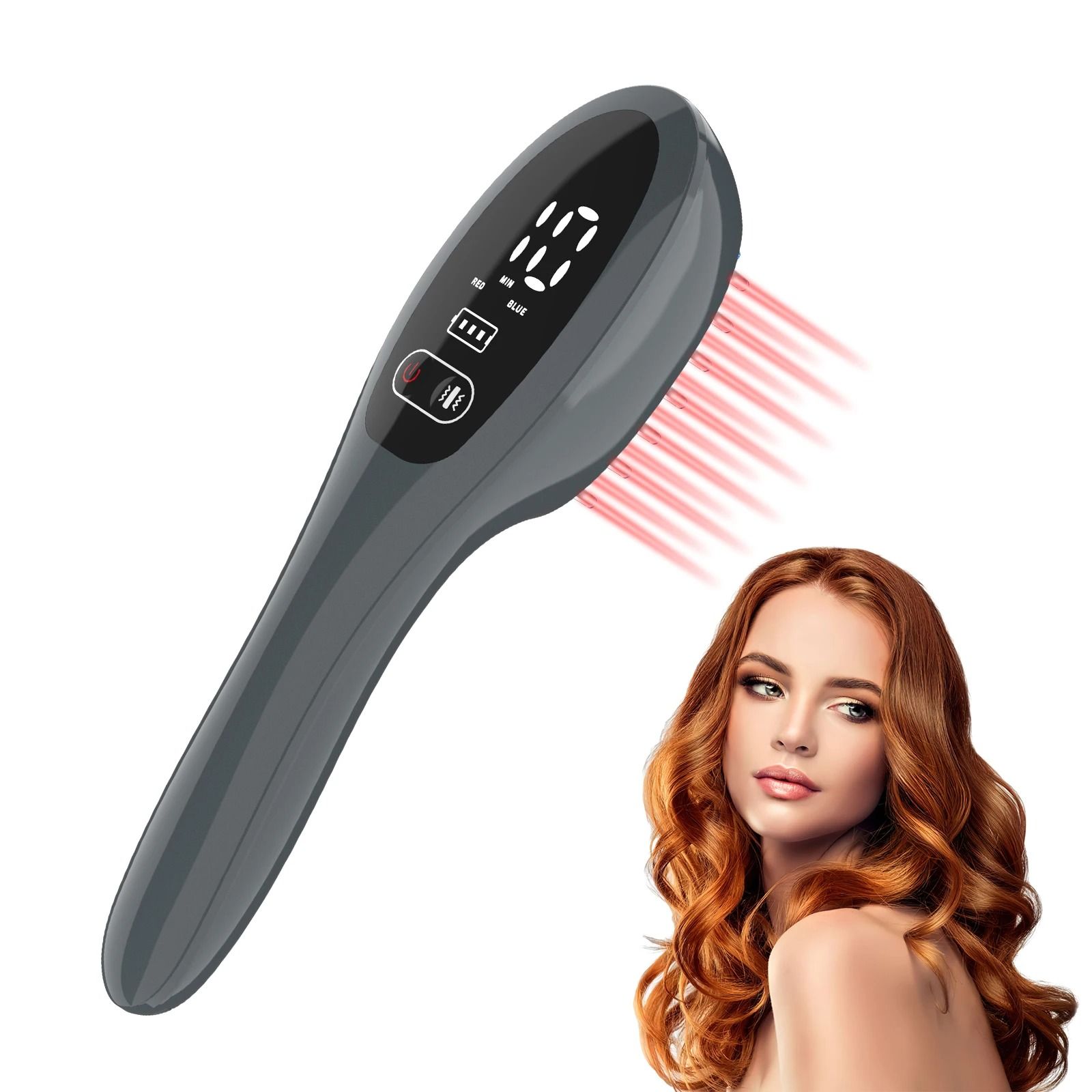 LED Hair Growth Comb 650 nm Red Light Scalp Massager | Inspire Uplift