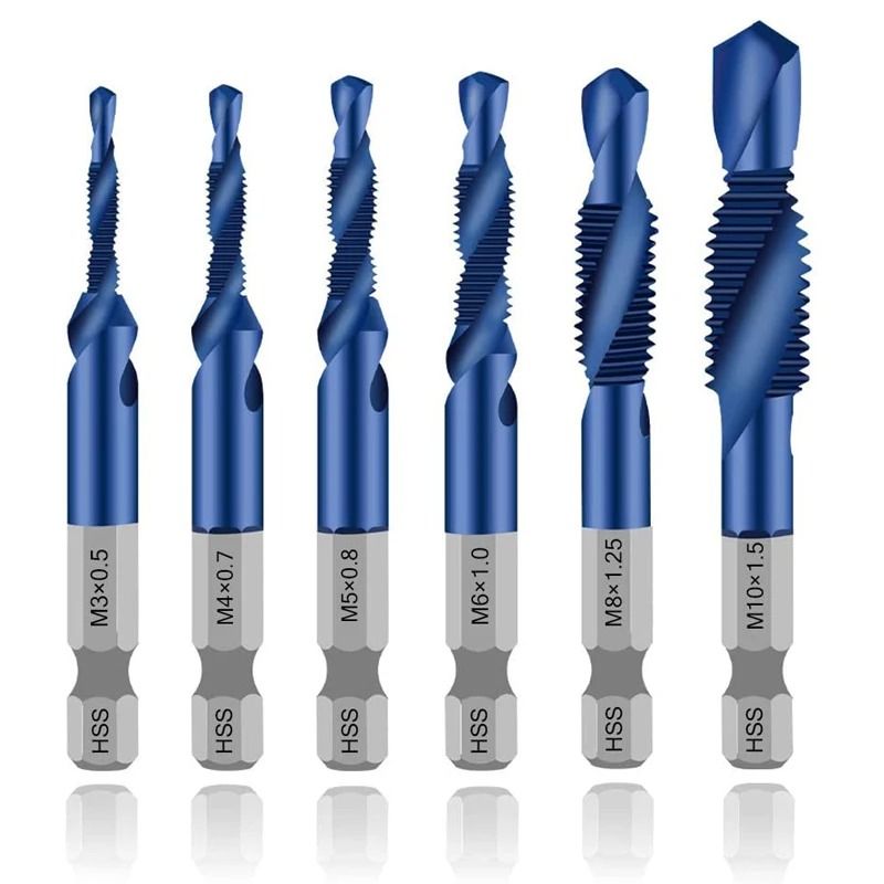 Hex Shank Titanium Plated Metric Tap Drill Bits M3 to M10 Se | Inspire ...