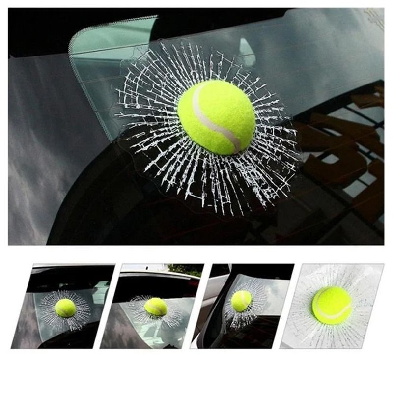3D Sports Ball Car Window Sticker Broken Glass Decal | Inspire Uplift