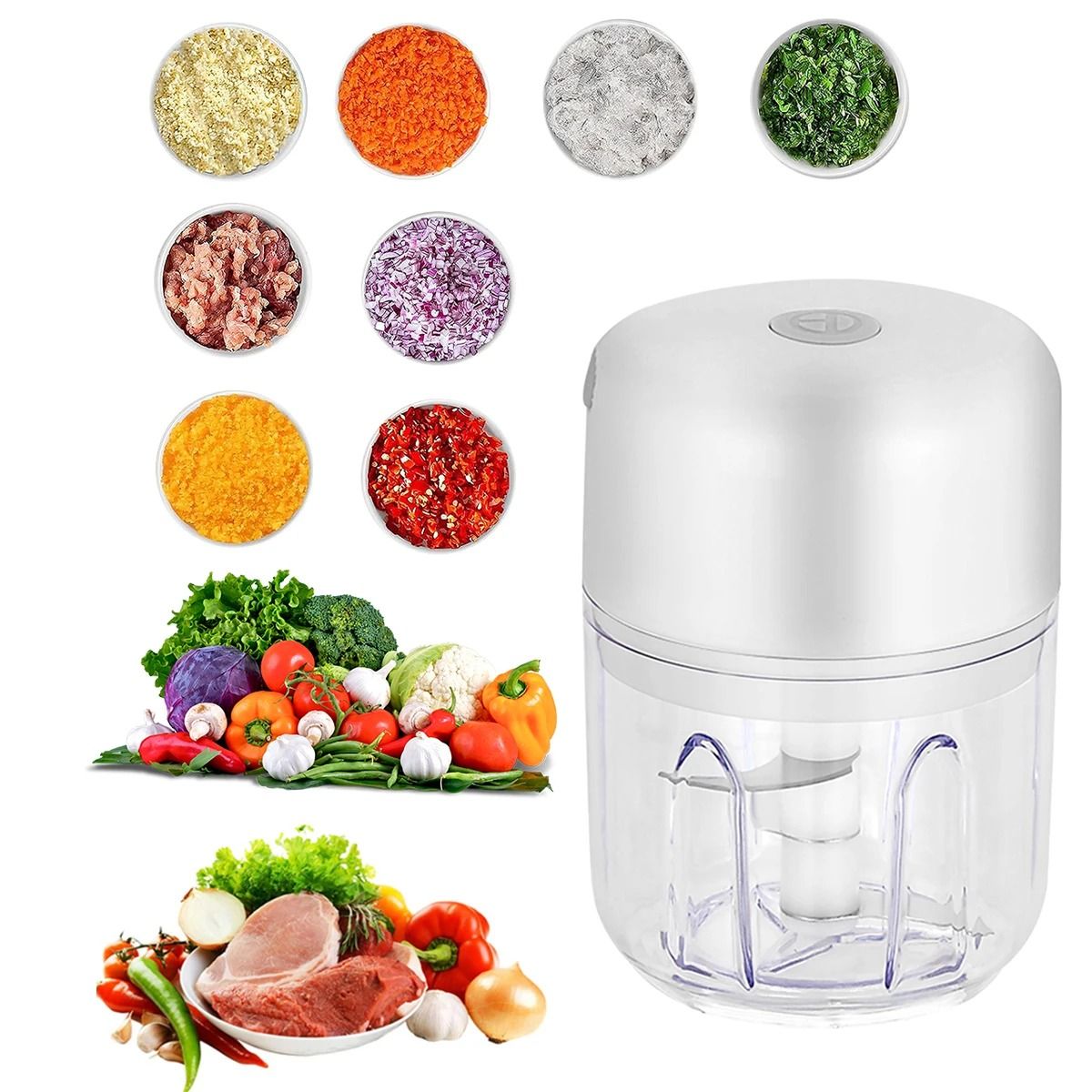 Portable Electric Garlic Chopper Wireless Mini Food Processo | Inspire ...