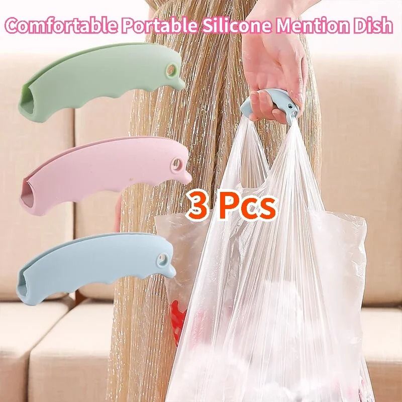 Silicone Grocery Bag Handle Clips Set of 3 | Inspire Uplift