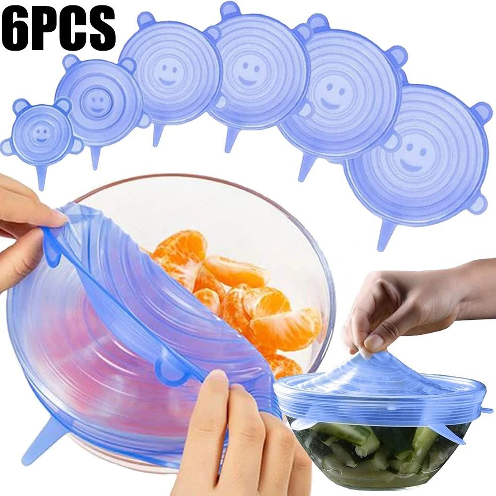 Silicone Food Preservation Cover Set 6 Pieces Reusable Stret | Inspire ...