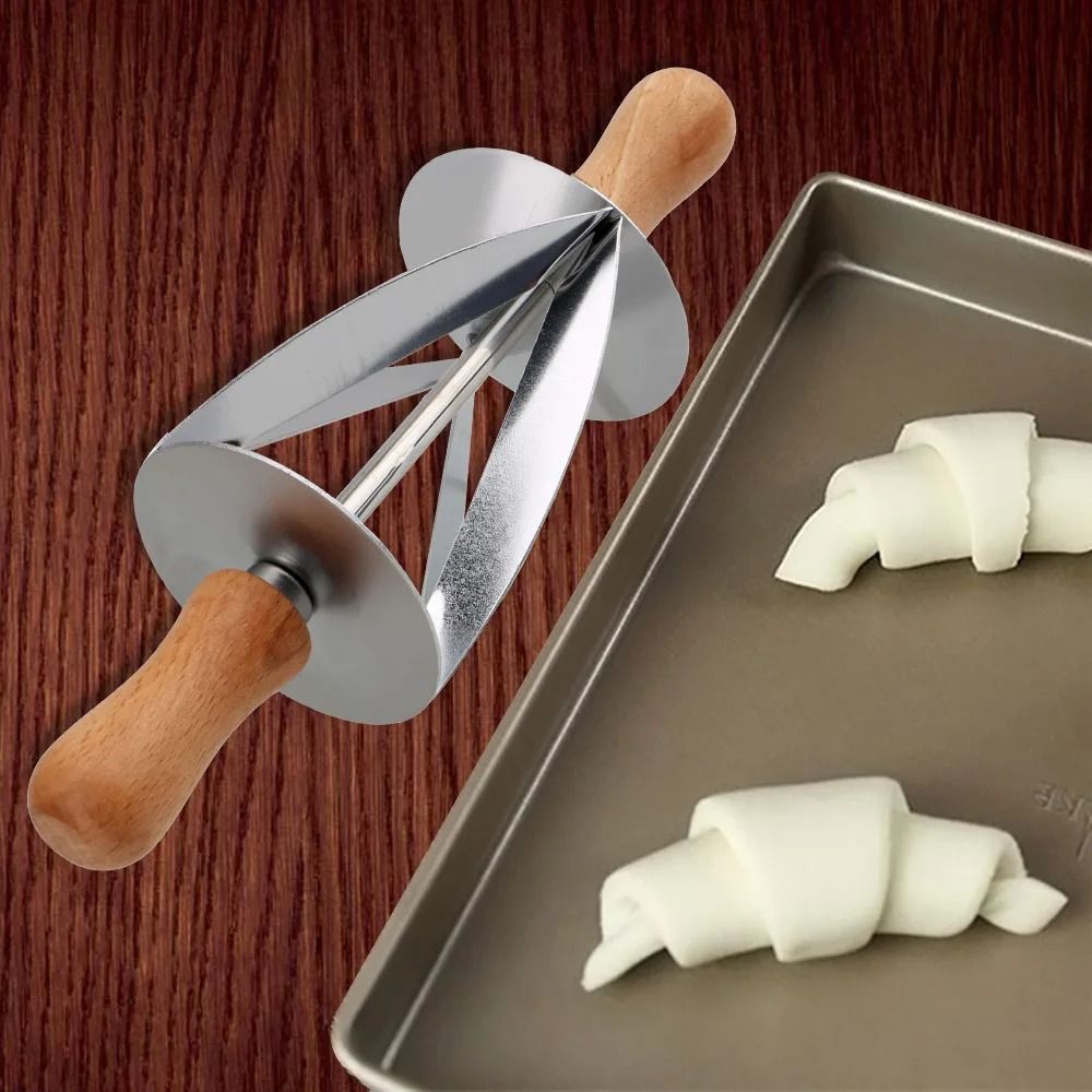 Stainless Steel Rolling Croissant Cutter Dough Pastry Baking | Inspire ...