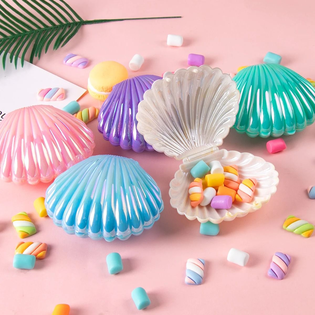 Shell Candy Box Makeup Storage Box for Mermaid Theme Party D | Inspire ...