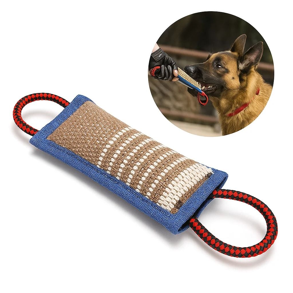 Dog Tug Toy Jute Bite Pillow with Two Handles for Training a | Inspire ...