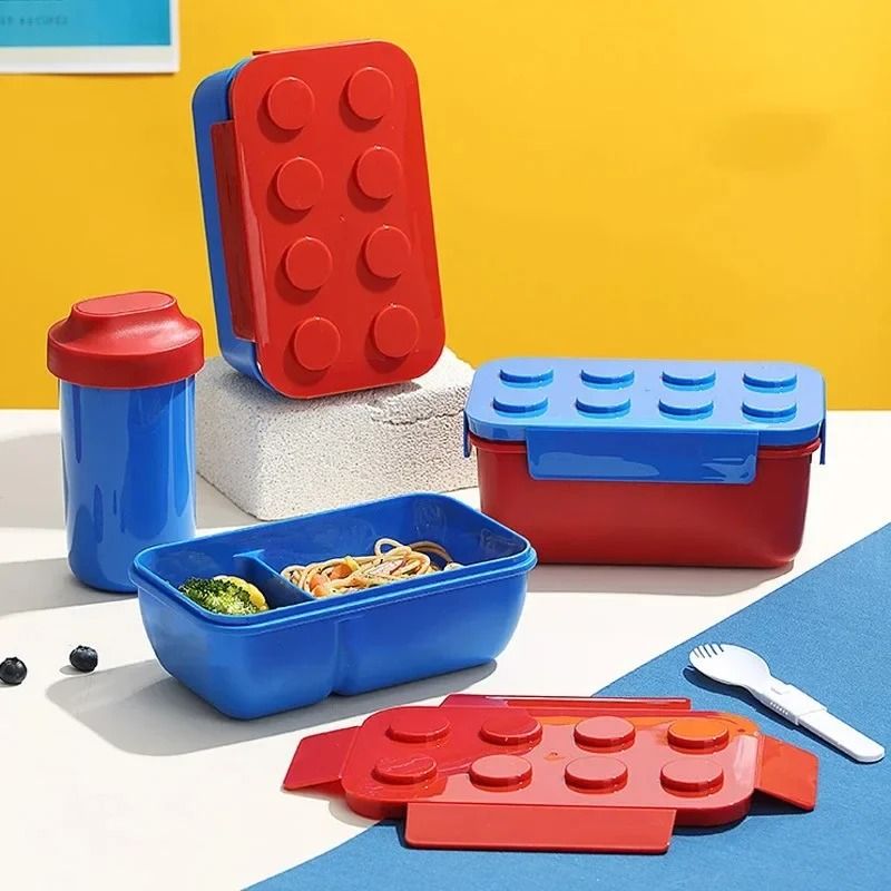 Creative Building Block Lunch Box Bento Container For Kids A | Inspire ...