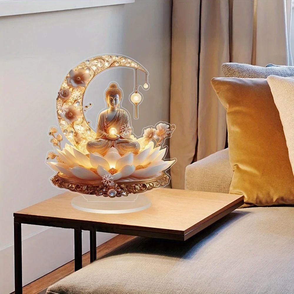 Lotus Terrace Buddha Statue Acrylic Home and Office Decorati | Inspire ...