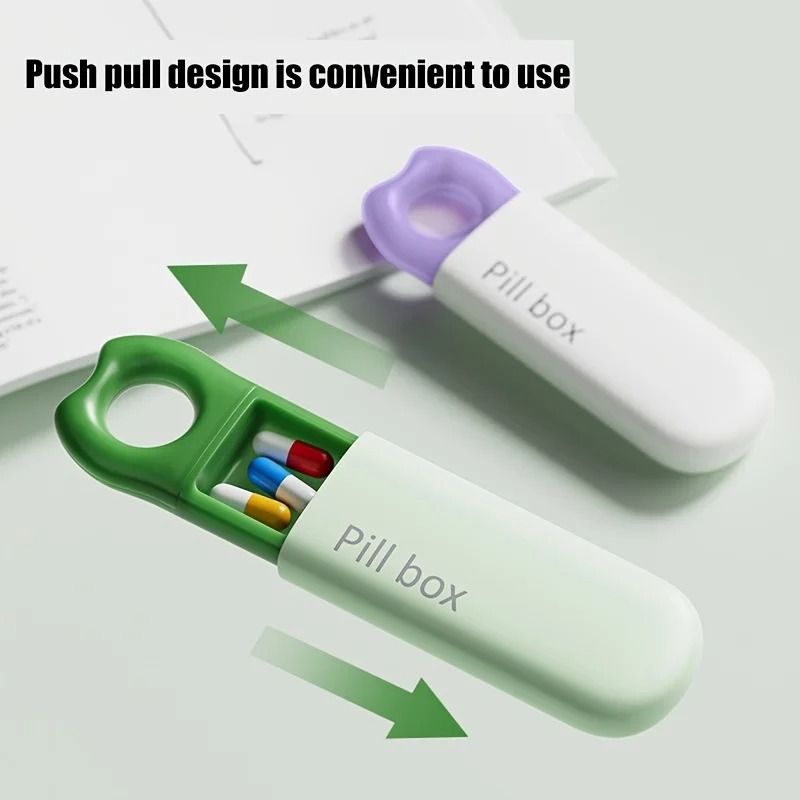 1pc Medication Organizer Box with Push-Lock Lid - Compact & | Inspire ...