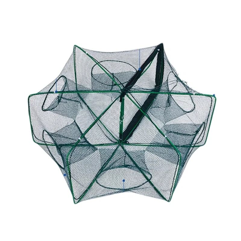 Portable Folding Fishing Net Cage – 6/8/10 Hole Mesh Trap fo | Inspire ...