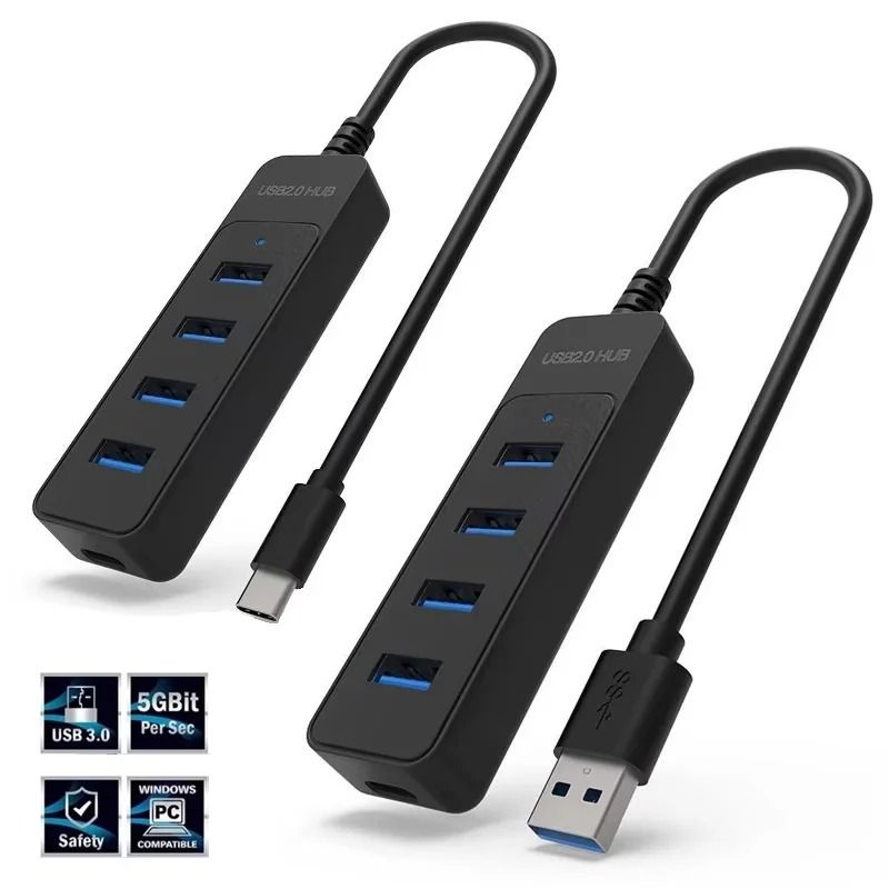 4 Ports USB Splitter Expander USB 3.0 HUB Type C Power Port | Inspire ...