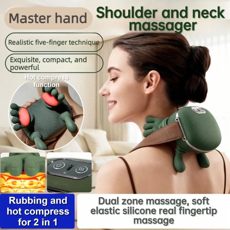 Finger Pressure Hot Compress Neck Massager Simulation Human | Inspire ...