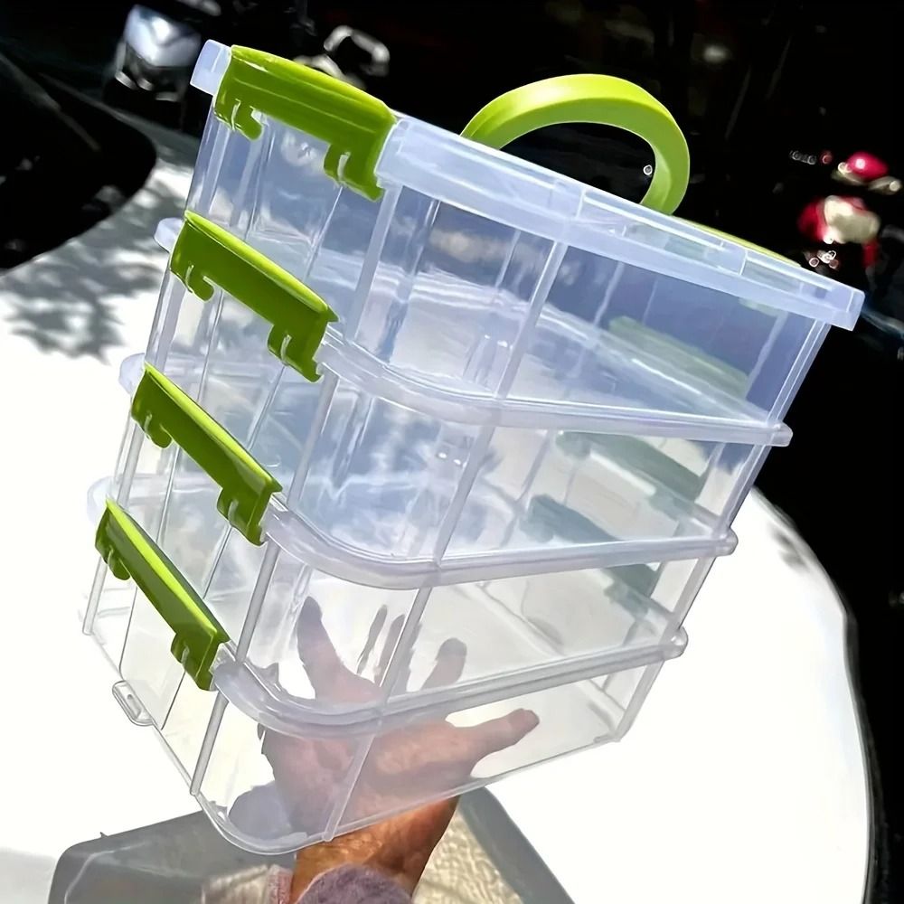 4-Layer Transparent Partitioned Storage Box | Inspire Uplift