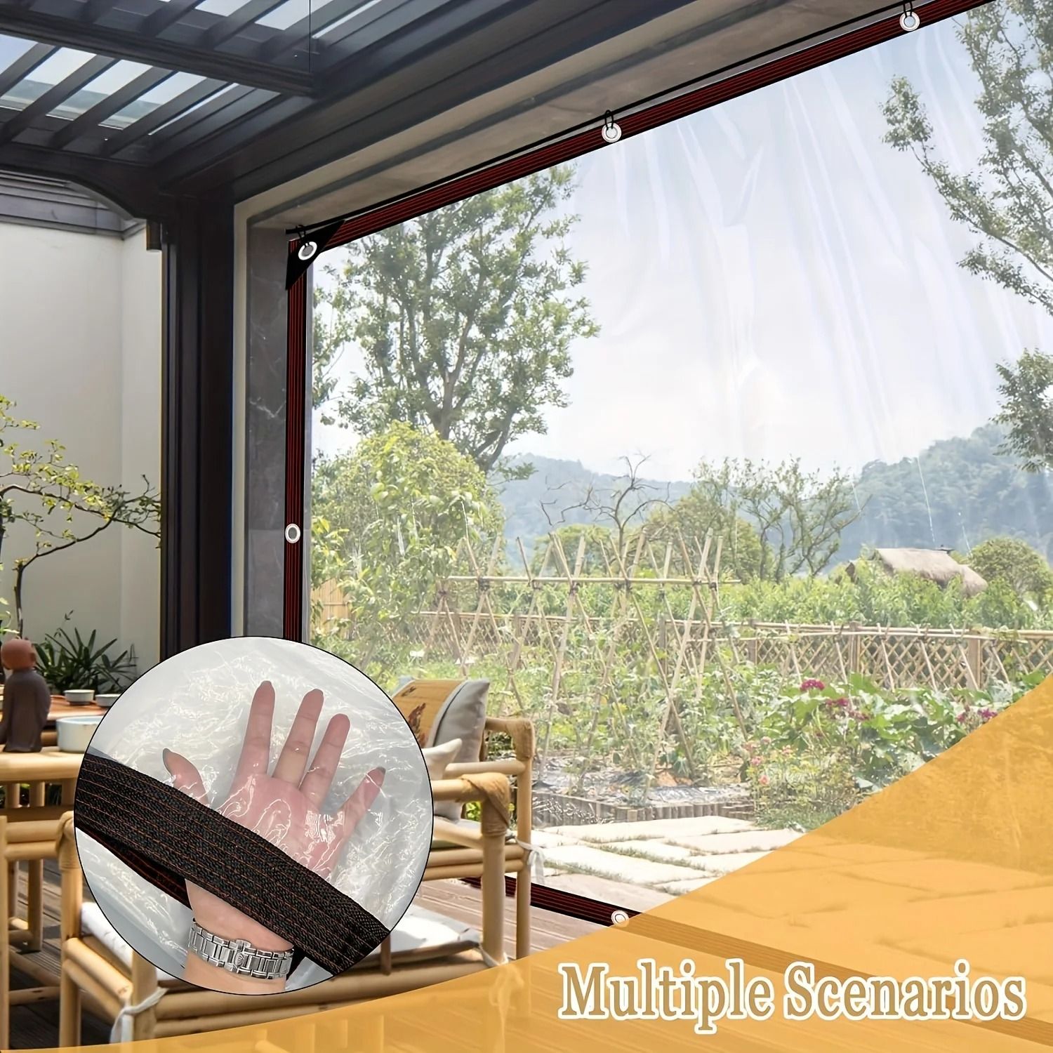 Clear Waterproof Outdoor Tarp with Seal Ring | Inspire Uplift