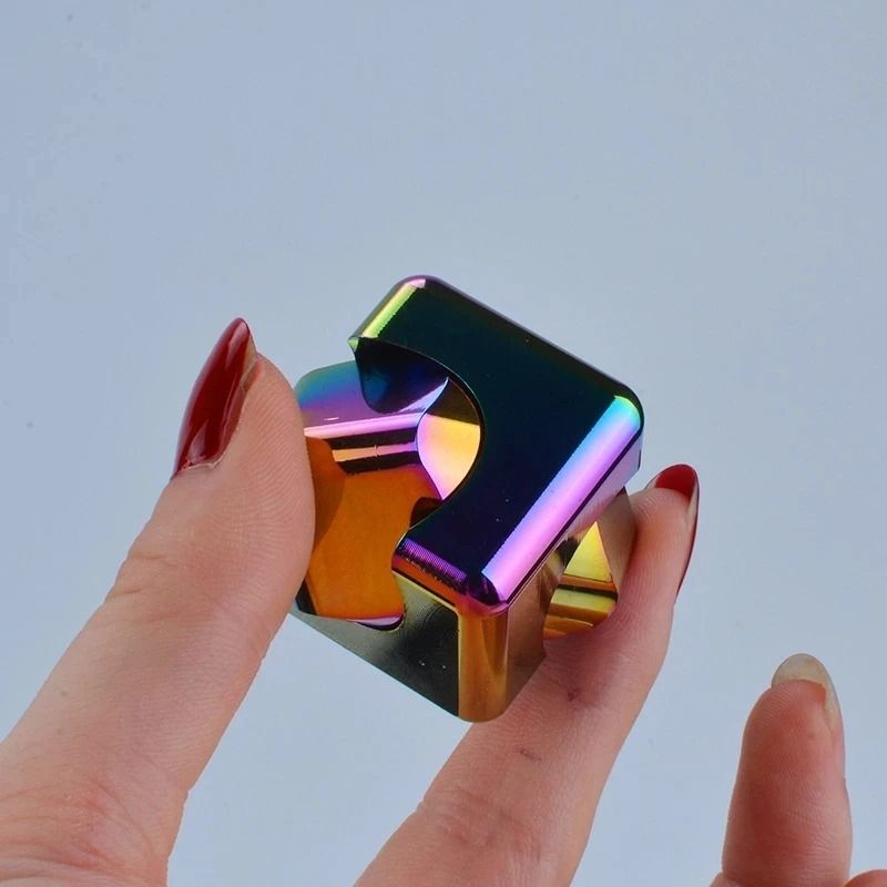Square Decompression Spinning Top Dice Cube Anti-Anxiety Fin | Inspire ...