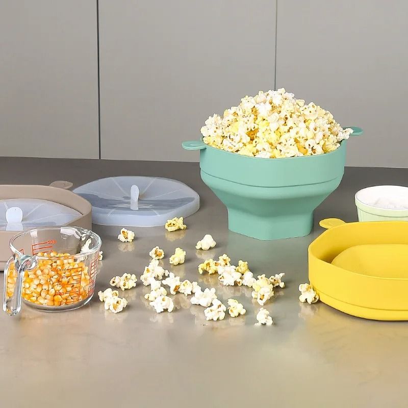 Silicone Microwave Foldable Popcorn Maker Bucket | Inspire Uplift
