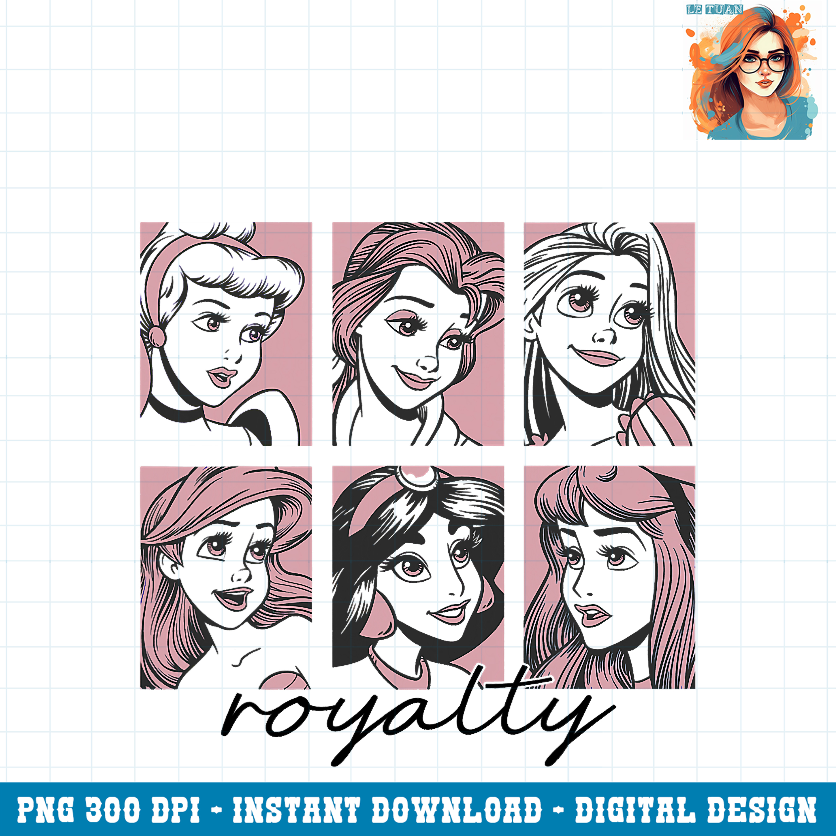 Disney Princess Royalty Panels PNG Download | Inspire Uplift