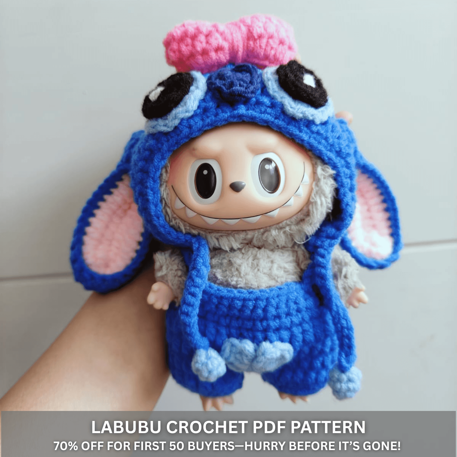 Stitch Amigurumi Labubu Crochet Pattern | Crochet Labubu Pat | Inspire ...