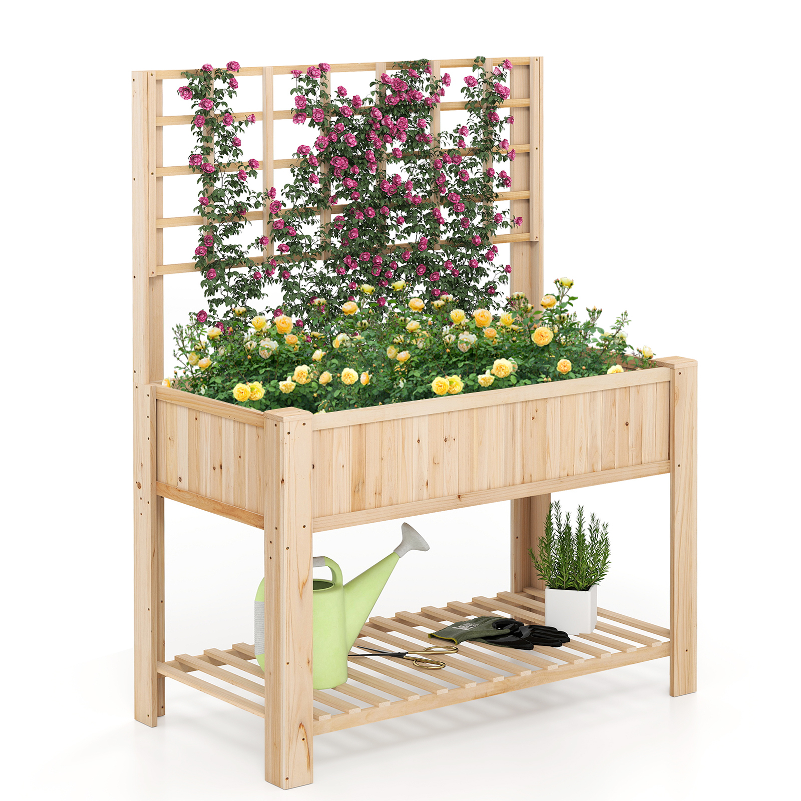 Raised Garden Bed with Trellis & Legs | Inspire Uplift