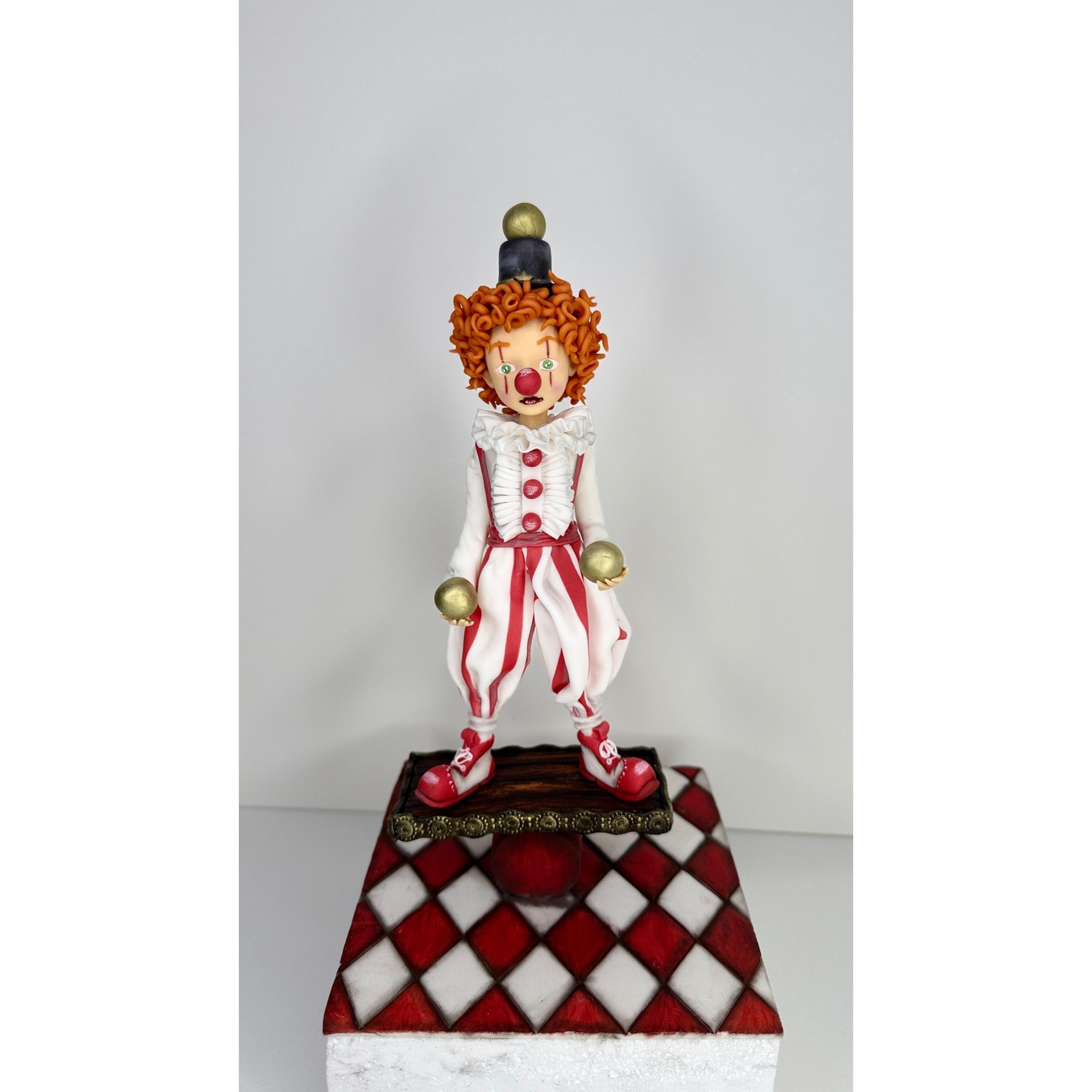 Vintage Circus Clown Cake Topper Tutorial – Fondant Sculptin | Inspire ...