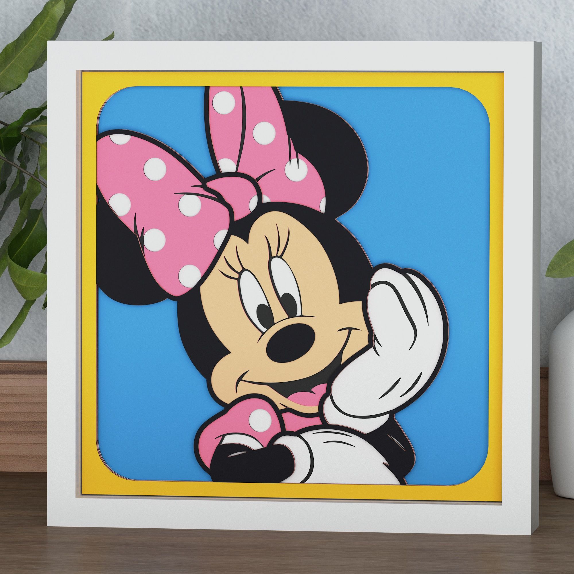 Layered Design of Minnie Mouse for paper and laser cutting m | Inspire ...