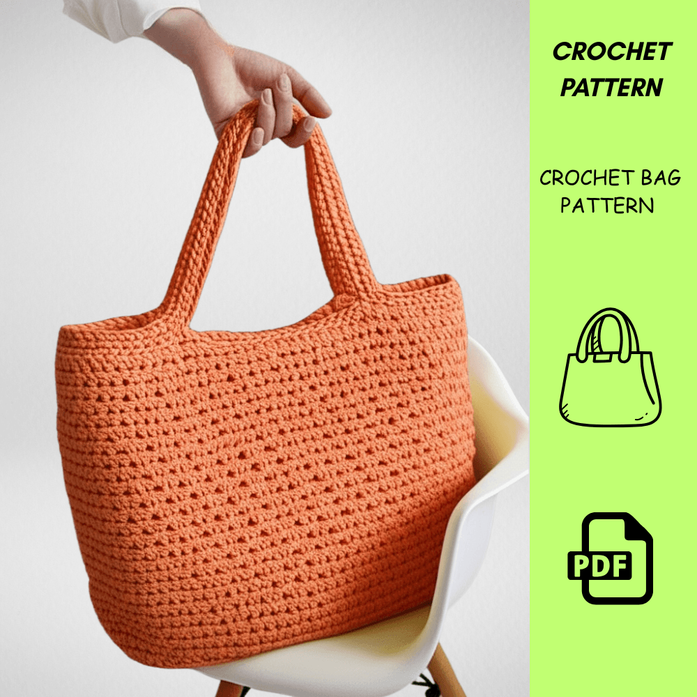 Crochet Bag Pattern PDF, Shoulder Bag Crochet Pattern, Large | Inspire ...