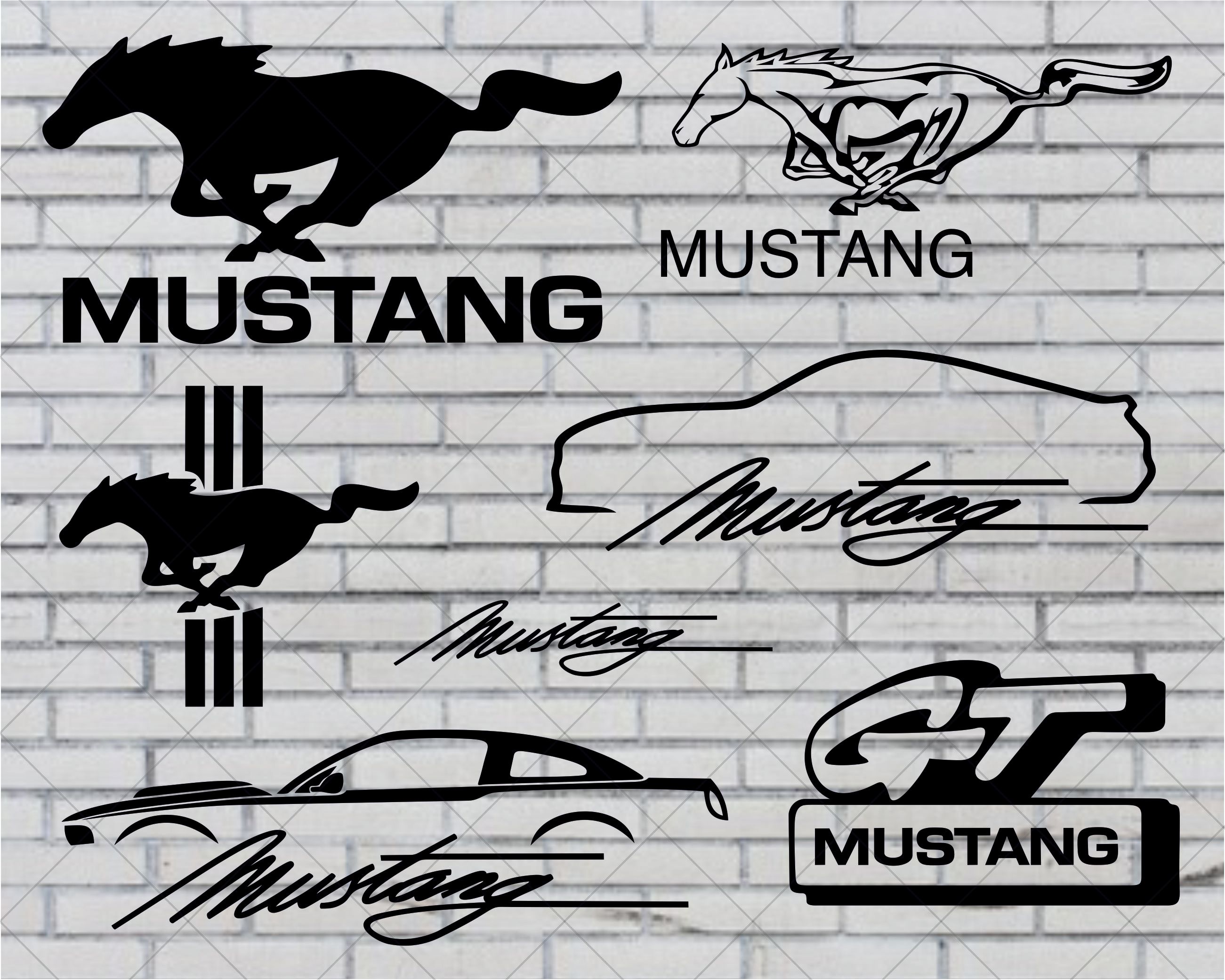 Mustang Svg Bundle, Car Logo Svg, Ford Mustang, Mustang GT S | Inspire ...