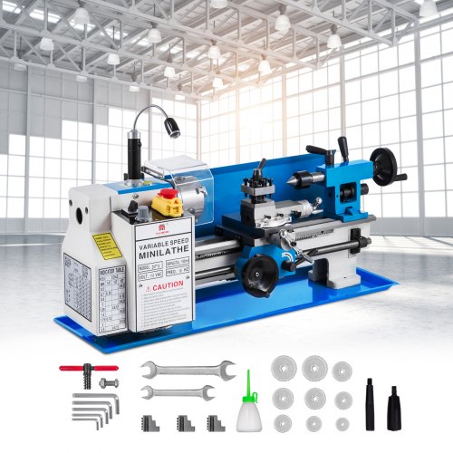 550W Mini Metal Lathe 7"x12" – Precision Variable Speed | Inspire Uplift