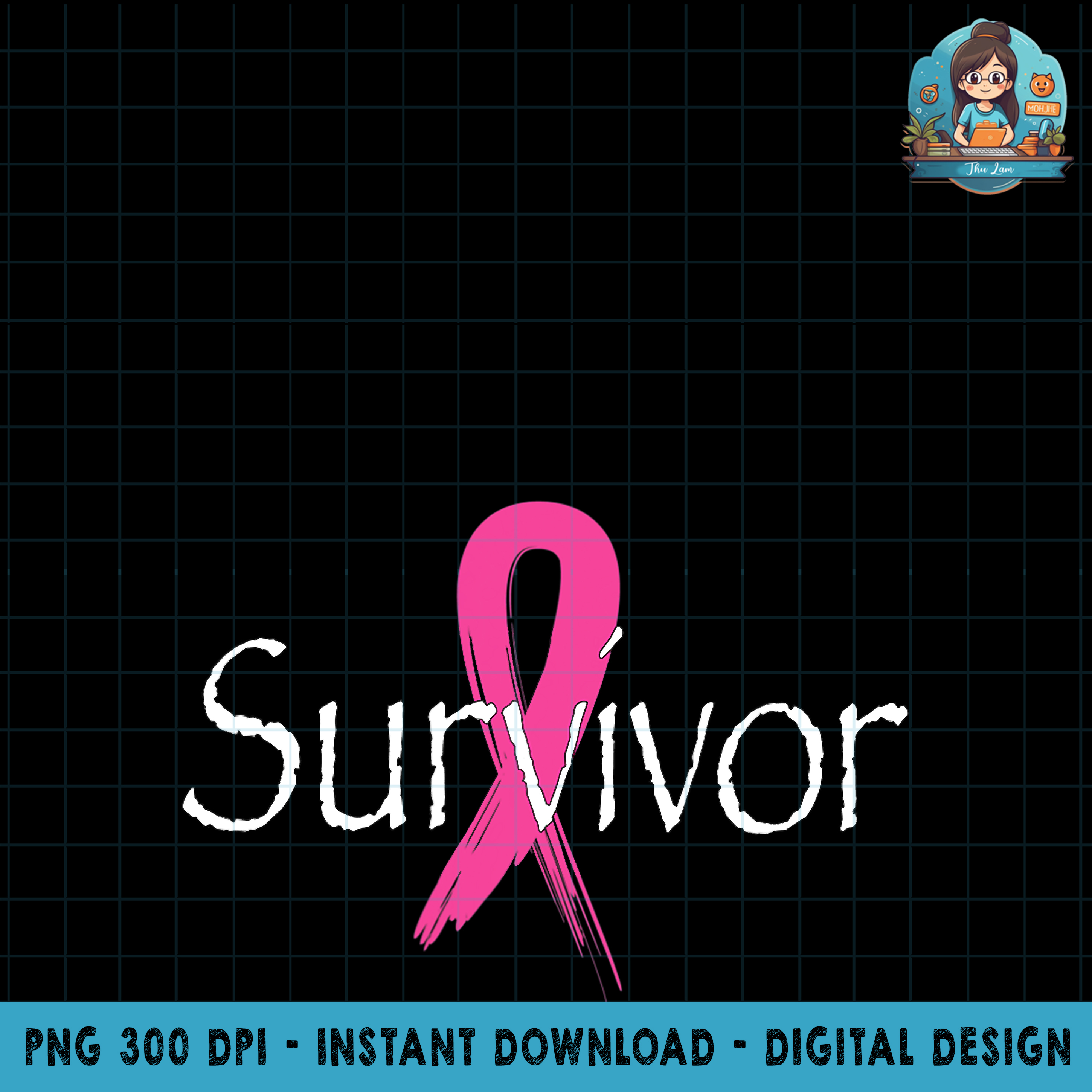 Breast Cancer Survivor Pink Ribbon Awareness Month PNG Downl | Inspire ...