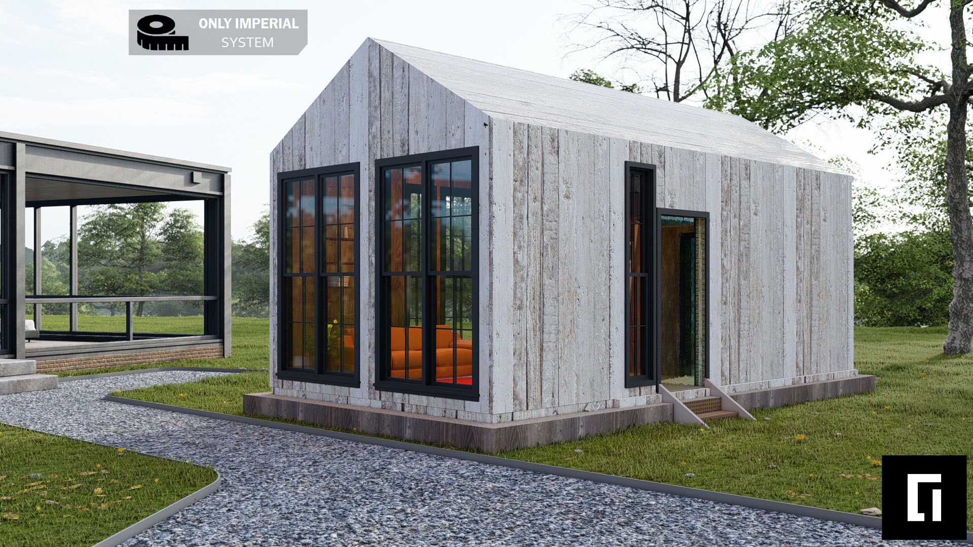 400SF A-Frame Cabin House Architectural Plan , DIY Tiny Hous | Inspire Uplift