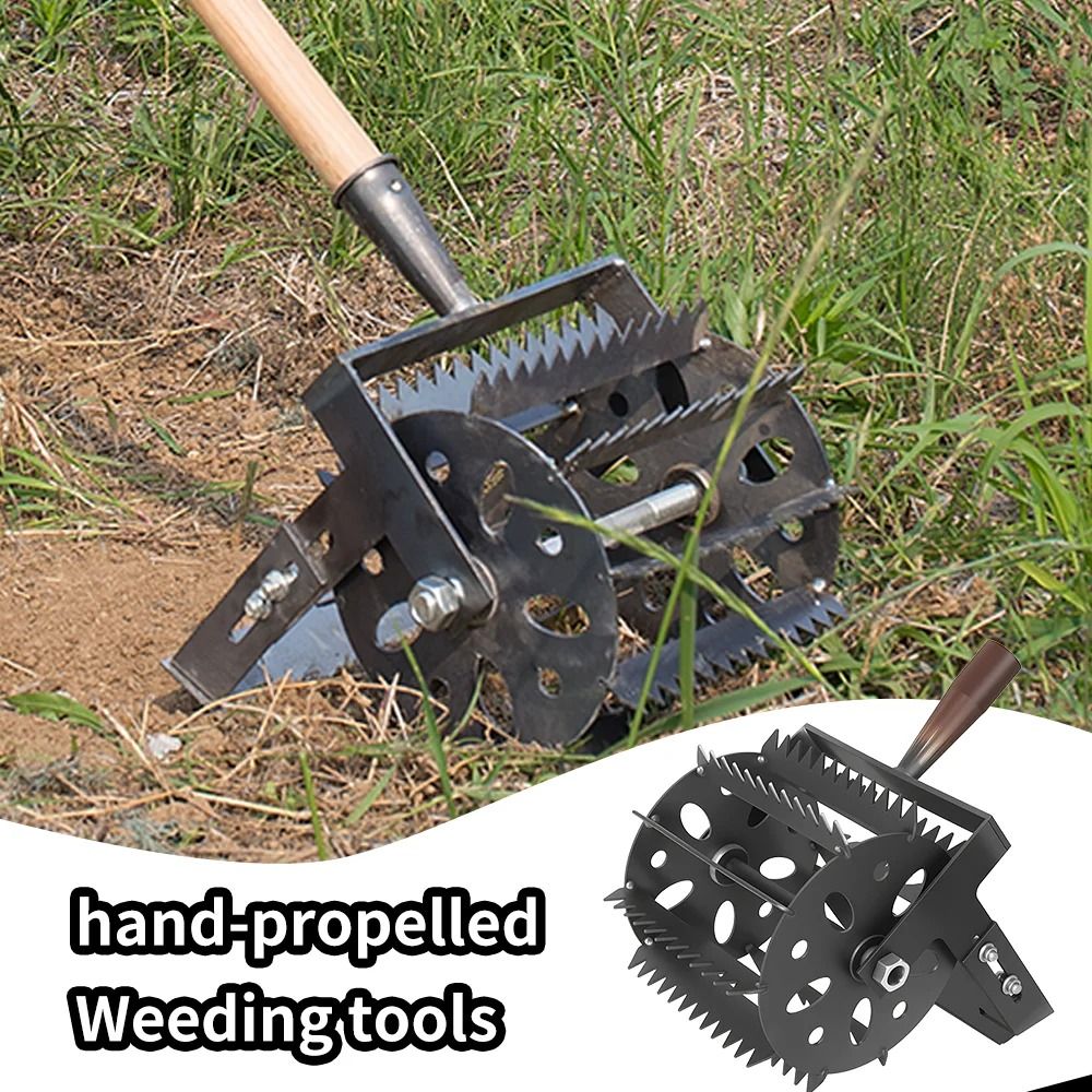 Wheeled Hand Push Garden Weeder with Saw Tooth Blade for Fas | Inspire ...