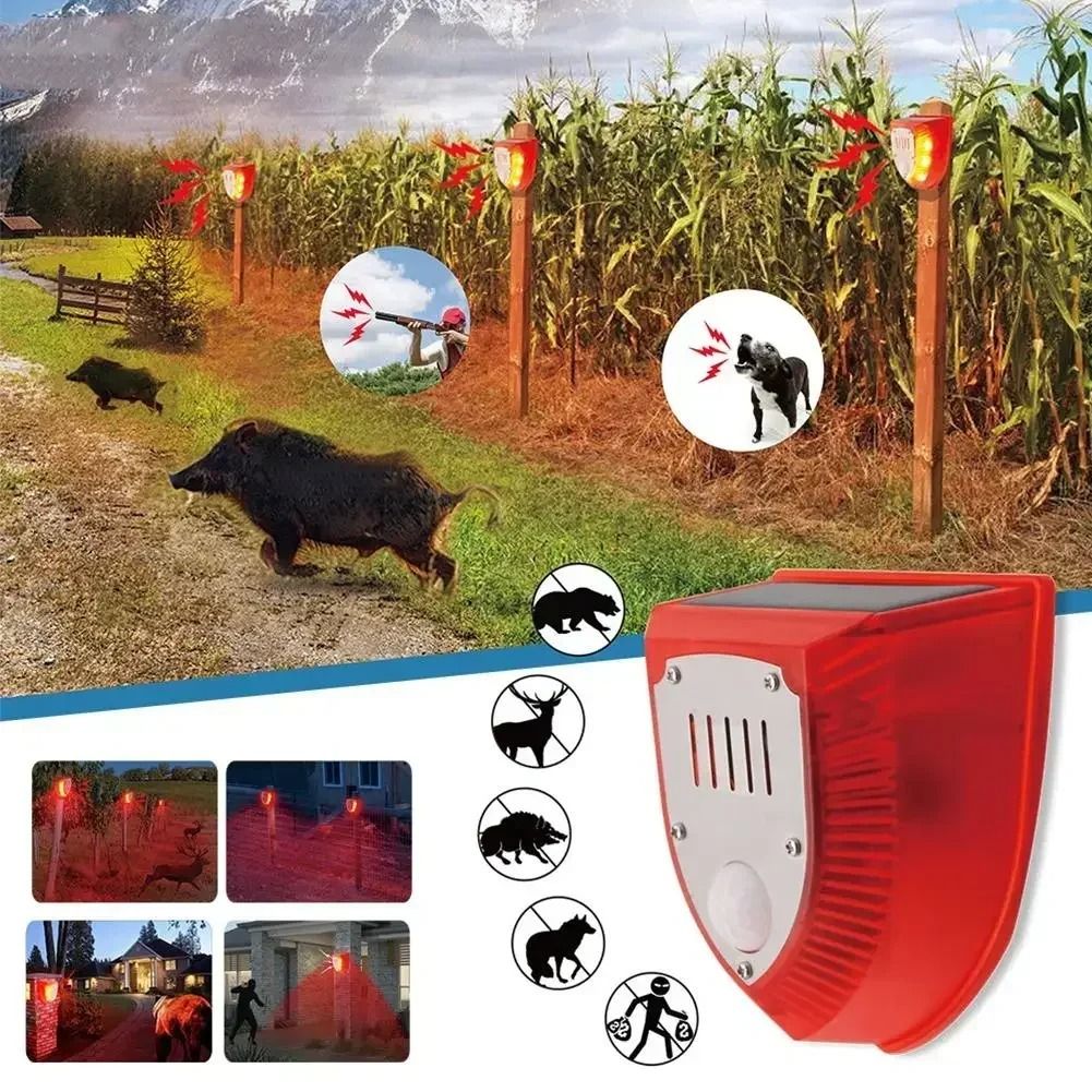 Solar Motion Sensor Alarm Light Outdoor Security Strobe | Inspire Uplift