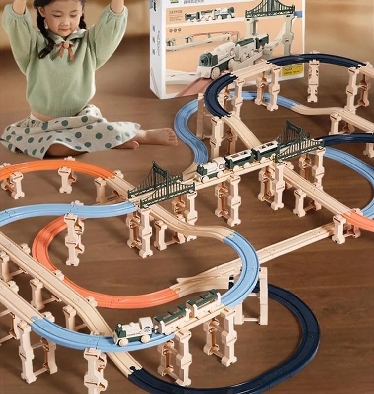 DIY Electric Christmas Train Set with Track for Kids Creativ | Inspire Uplift