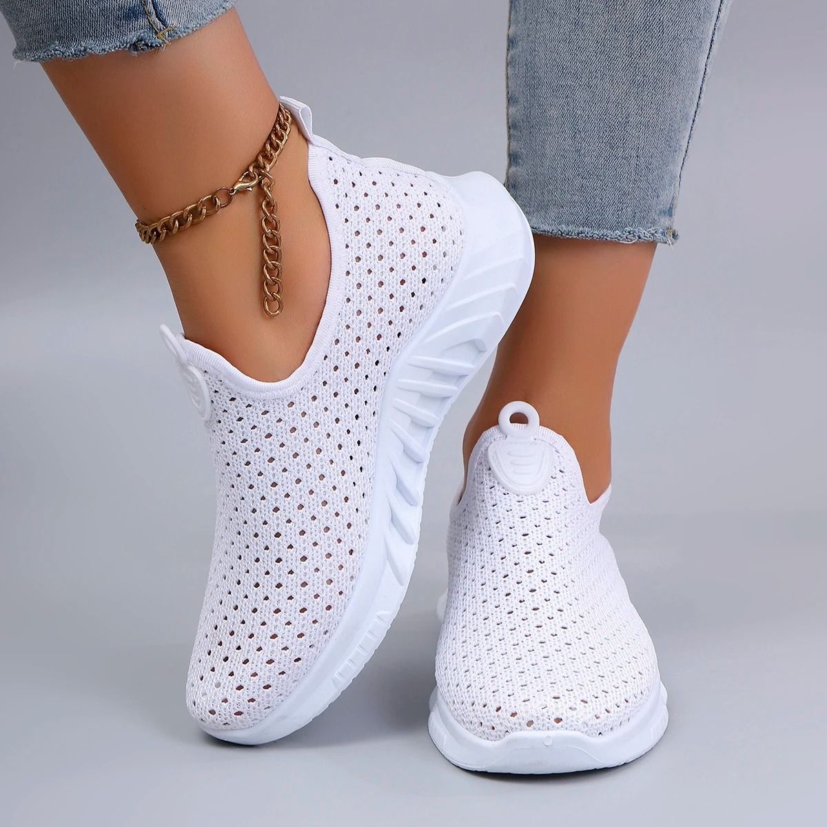 Womens Summer Breathable Mesh Flat Sneakers | Inspire Uplift