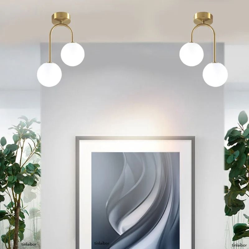Modern Acrylic Ball Ceiling Light Fixture For Bedroom Corrid | Inspire ...