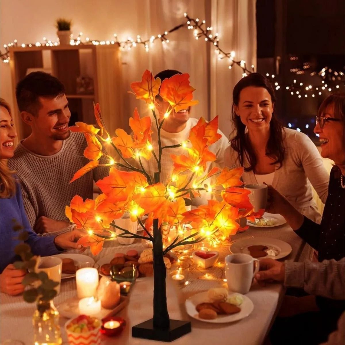 24 LED Birch Tree Table Lamp Artificial Branch Light Decor | Inspire Uplift
