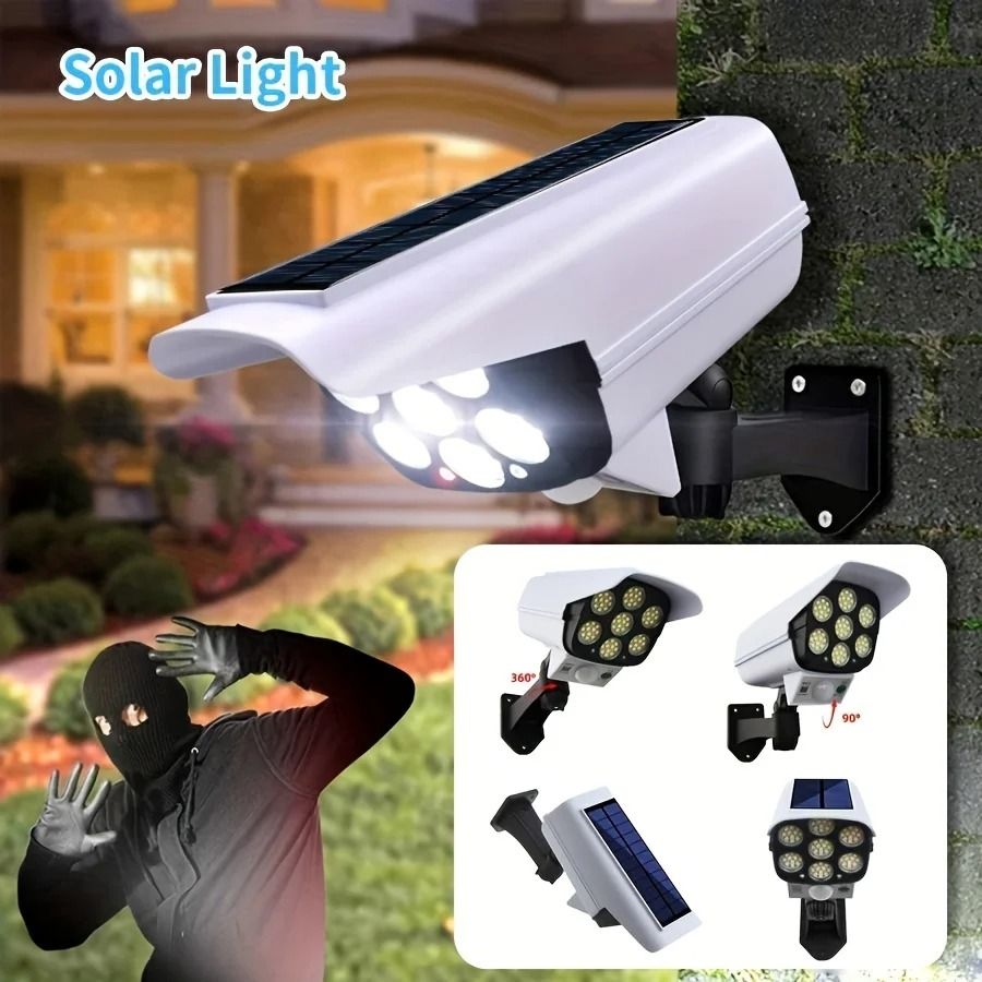 Outdoor Motion Sensor Solar Floodlight Dummy Camera | Inspire Uplift