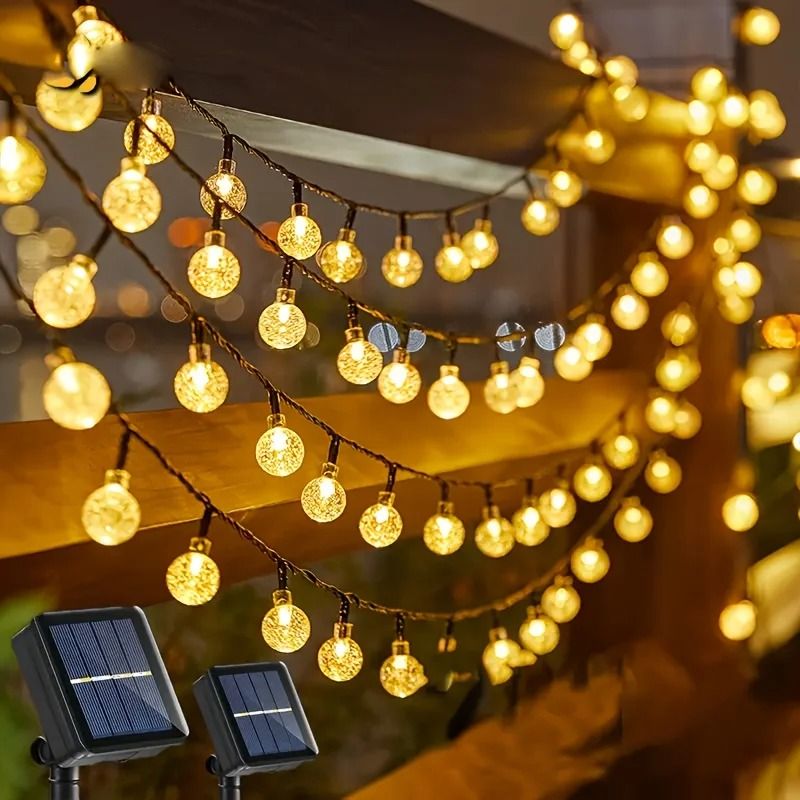 Solar Crystal Globe String Lights Outdoor | Inspire Uplift