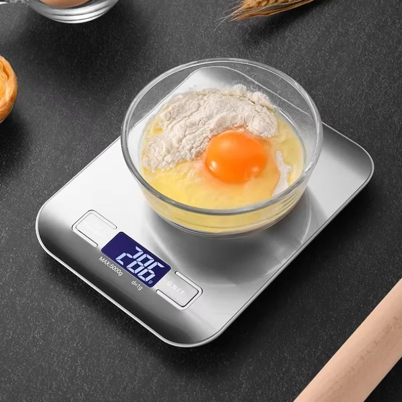 Stainless Steel Digital Kitchen Food Scale with LCD Display | Inspire ...