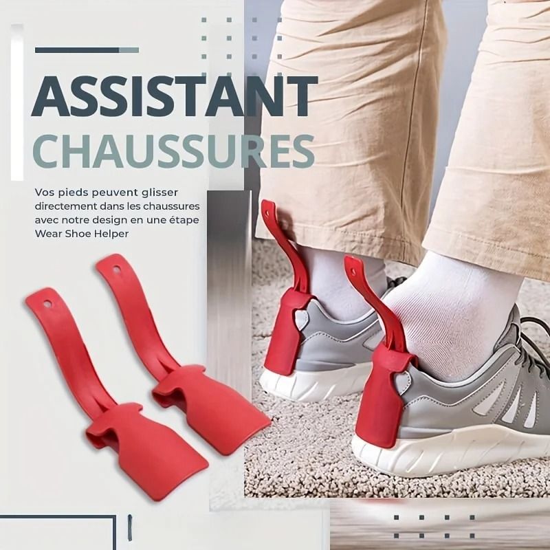 Shoe Aid Helper Two Piece Set Plastic Shoehorns For Easy On | Inspire ...