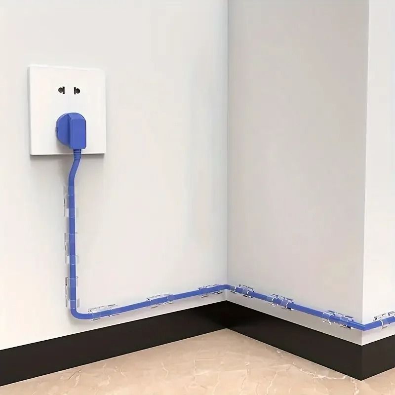 Clear Plastic Cable Clips For Wall And Desk Cable Management | Inspire ...