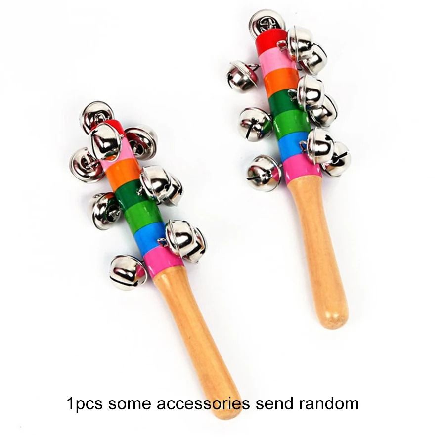 Colorful Rainbow Handheld Bell Stick Musical Toy | Inspire Uplift