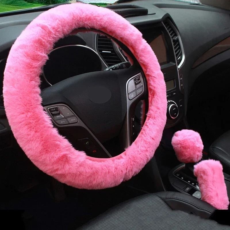 Plush Super Thick Steering Wheel Handbrake And Gearshift Cov | Inspire ...