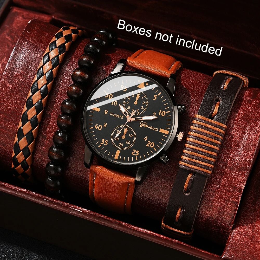 Modern Mens Watch And Bracelet Set | Inspire Uplift