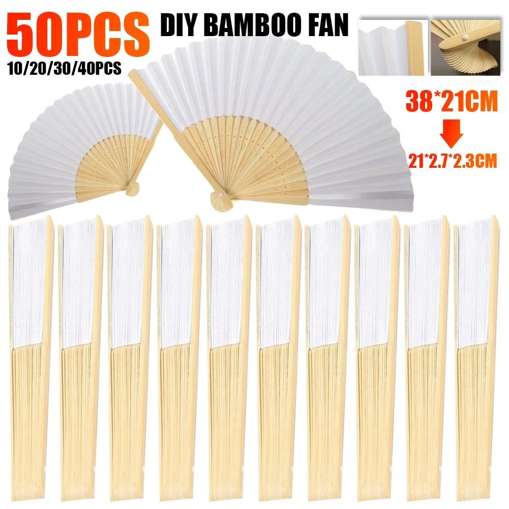 Blank Paper Folding Fans for DIY Painting Calligraphy and Cr | Inspire ...