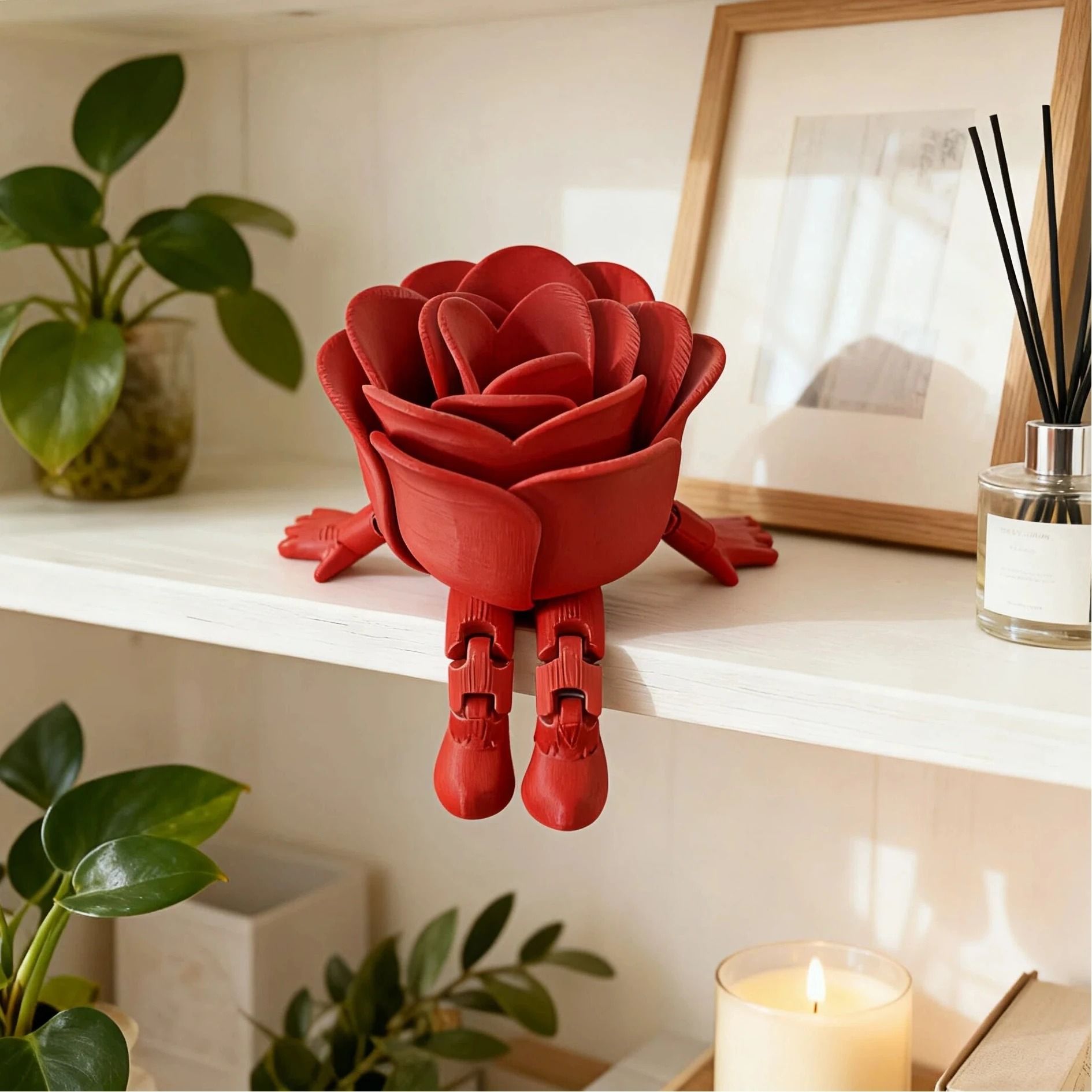 Creative 3D Printed Anthropomorphic Rose Home Decor Ornament | Inspire ...