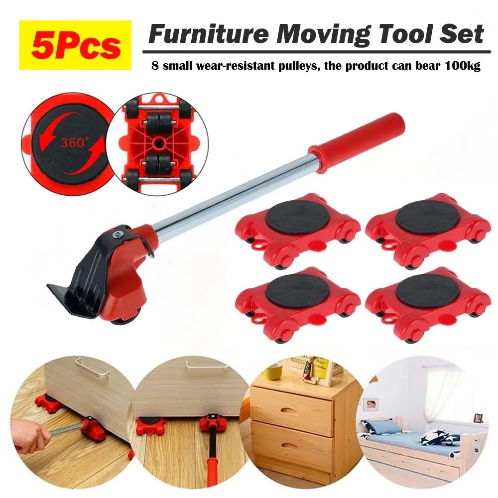 Heavy Duty 5 Piece Furniture Lifter and Mover Roller Set | Inspire Uplift