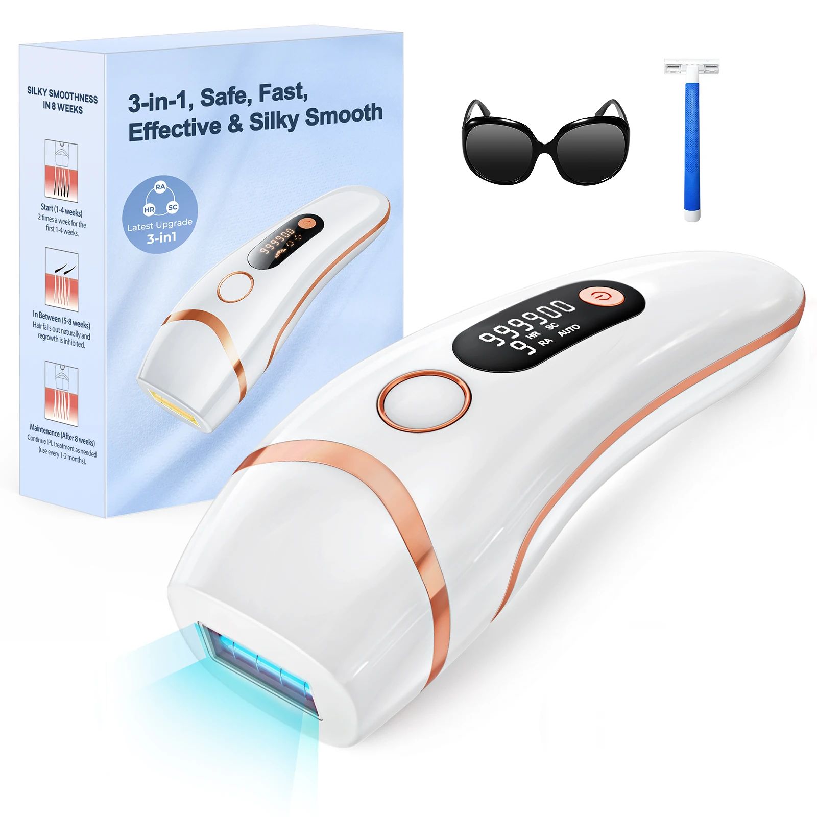 IPL Epilator 999000 Flashes – Painless Laser Hair Removal | Inspire Uplift