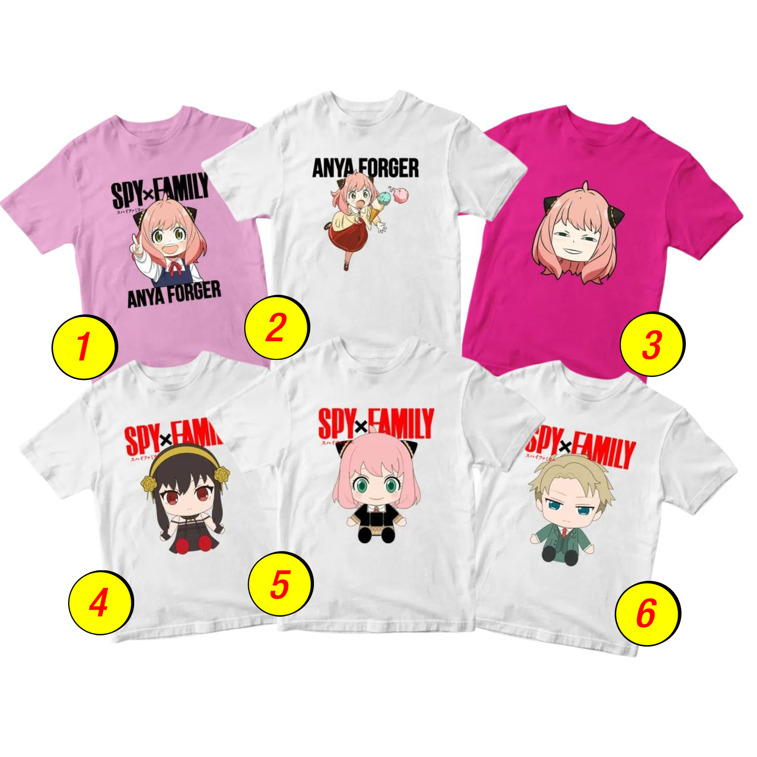 Spy x Family Anya Forger Loid Yor T-Shirt Merch - 3 Pack Tee | Inspire ...