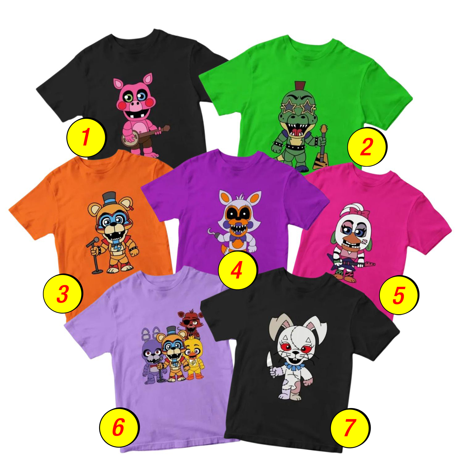 FNAF Freddy Fazbear T-Shirt Merch - 3 Pack Tee Shirts Bundle - Inspire ...